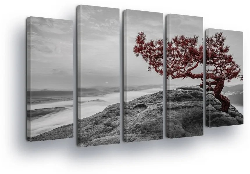 GLIX Obraz na plátně - Strom na Útesu 2 x 30x80 / 3 x 30x100 cm
