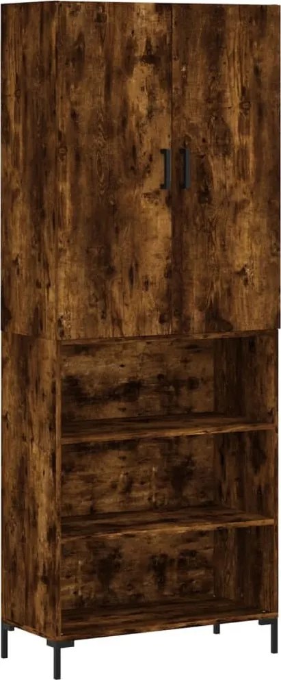 vidaXL Skříň highboard 69,5 x 34 x 180 cm kompozitní dřevo [3196070] Barva: bílá s vysokým leskem