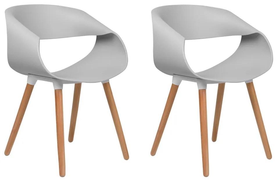 Sada dvou jídelních židlí v šedé barvě CHARLOTTE