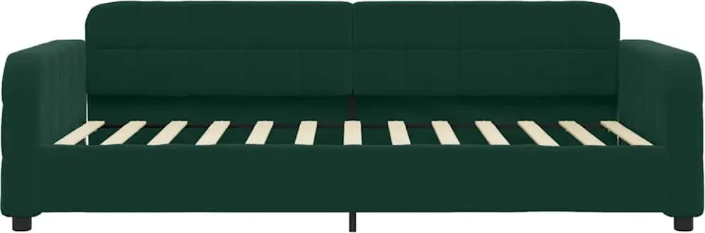 Válenda s přistýlkou a zásuvkami tmavě zelená 80 x 200 cm samet 3196972
