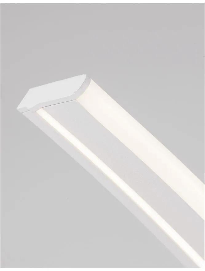 Nova Luce Stojací lampa BRETON bílá hliník a akryl LED 40W 3000K stmívatelné