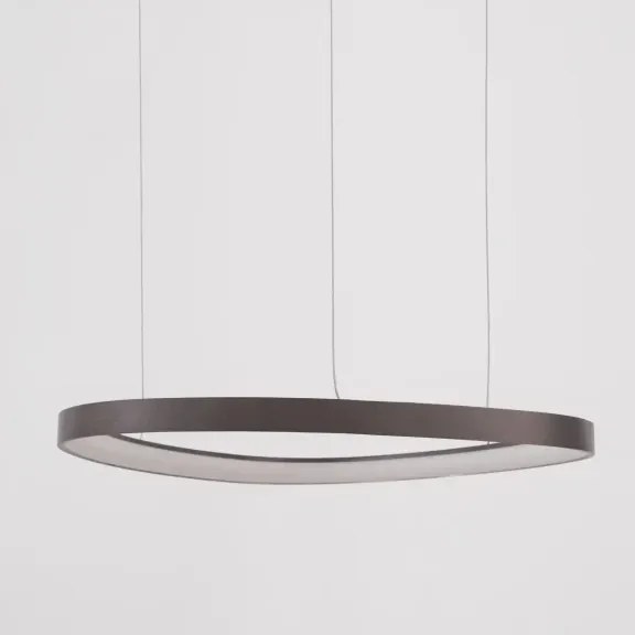 LED lustr Esteva 65 hnědá