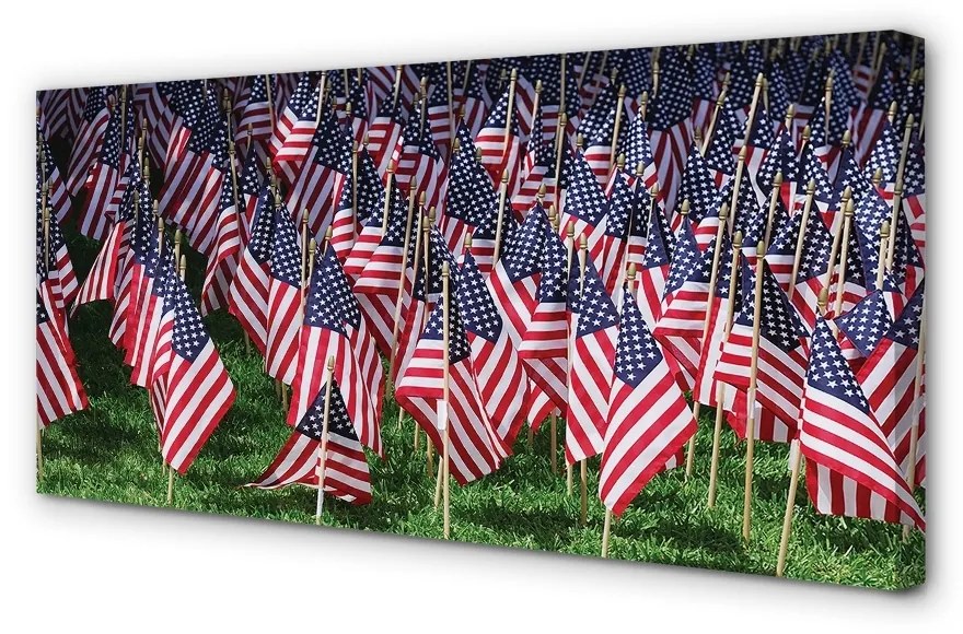 Obrazy na plátně Usa vlajky 125x50 cm