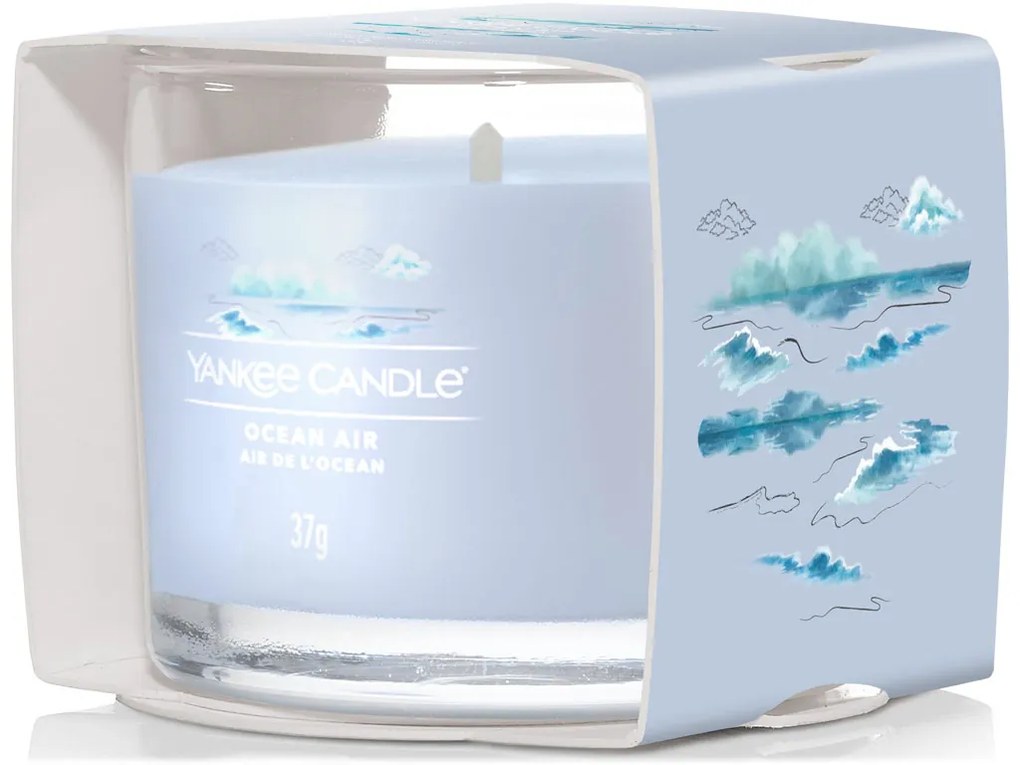 Yankee Candle –  votivní svíčka ve skle Ocean Air (Oceánský vzduch), 37 g