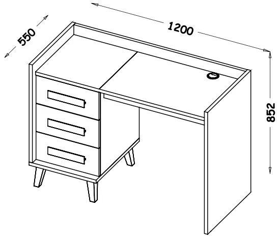 Studentský pokoj WINSOR 3, bílá/olše