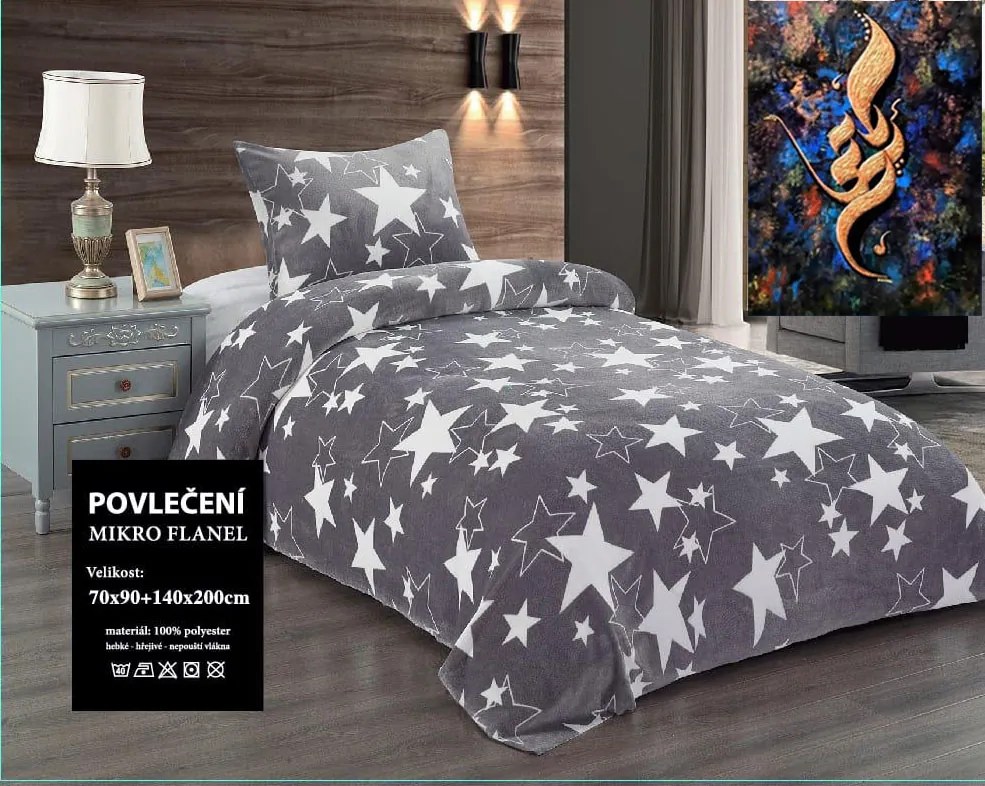 Povlečení mikroplyš Exclusive-star šedá