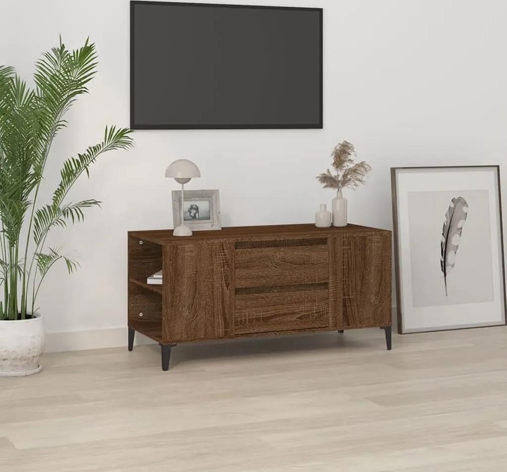 vidaXL TV skříňka 102x44,5x50 cm kompozitní dřevo [819609] Barva: Betonová šedá