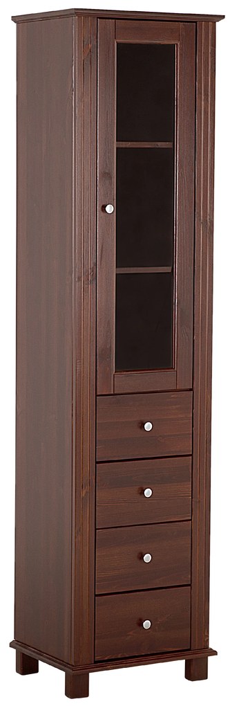 Comad Doplňková koupelnová skříňka vysoká Retro 45 hnědá