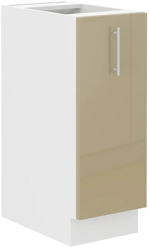 STL 30 cm výsuvná skříňka dolní s košíkem LARA Barevné provedení: Bílá / Bílý lesk