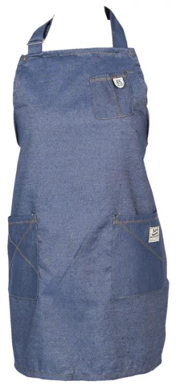 Bavlněná kuchyňská zástěra s denim provedením – 70x65 cm