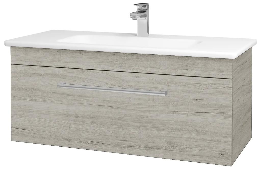 Dřevojas Koupelnová skříň ASTON SZZ 100 Varianta: N01 Bílá lesk / Úchytka T06 / D20 Galaxy