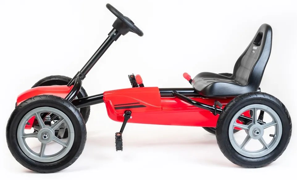 Dětská šlapací motokára Go-kart Baby Mix Buggy červená