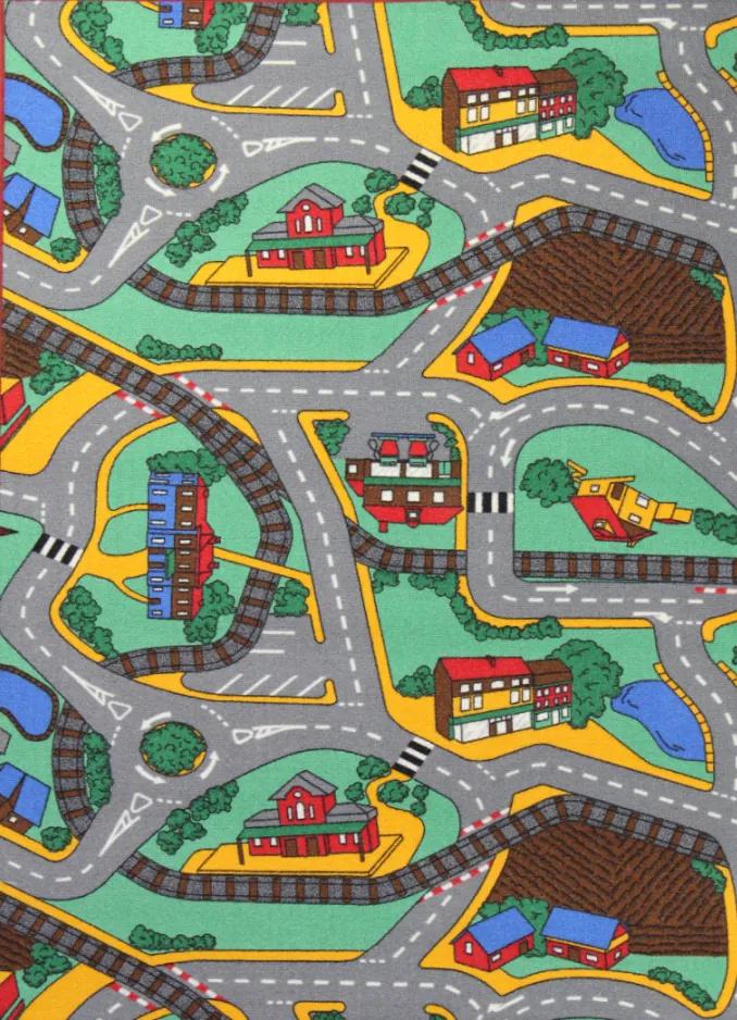 SINTELON Kusový koberec PLAYTIME 95 BARVA: Vícebarevný, ROZMĚR: 95x200 cm