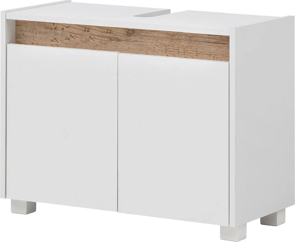 Schildmeyer Skříňka pod umyvadlo »Cosmo«, moderní otevírání dveří bez úchytek. (perleťově bílá, Breite 80 cm)