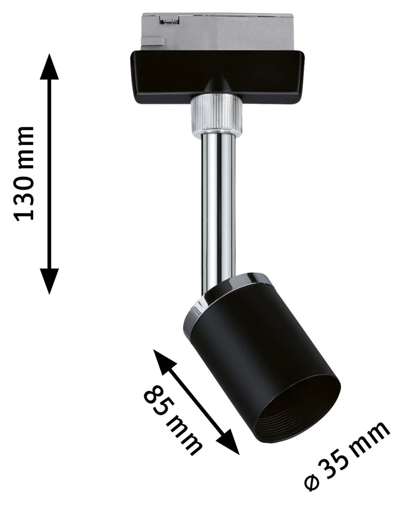 Paulmann 96911 Pure 2, spot pro Urail system, max. 1x10W GU10, matná černá