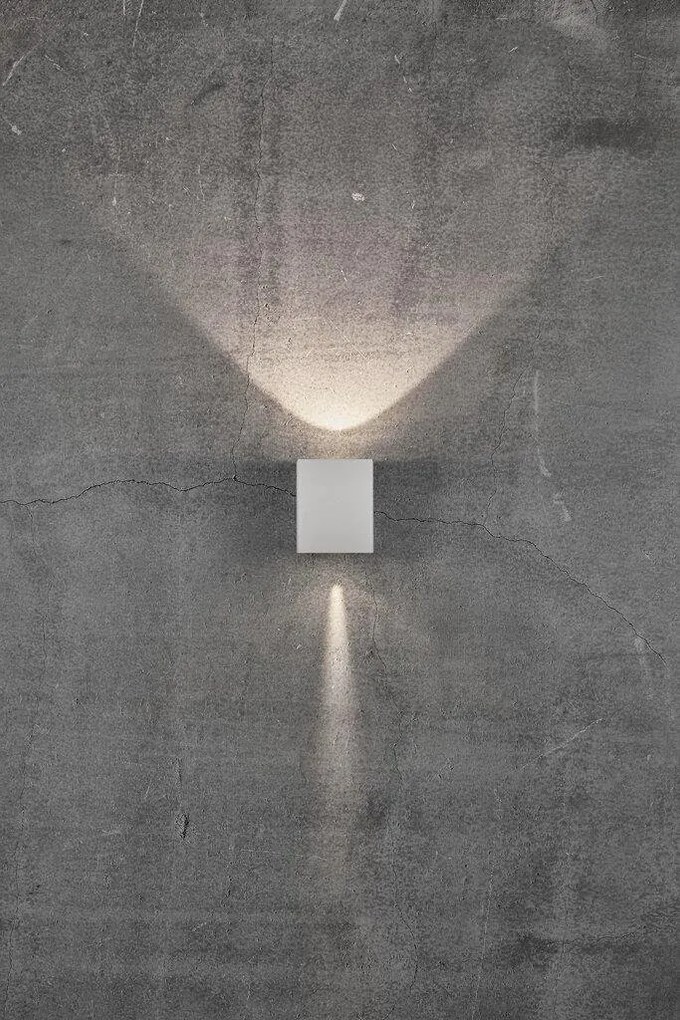 NOR 49711001 Venkovní nástěnné svítidlo Canto Kubi 2 2x6W LED bílá čirá - NORDLUX