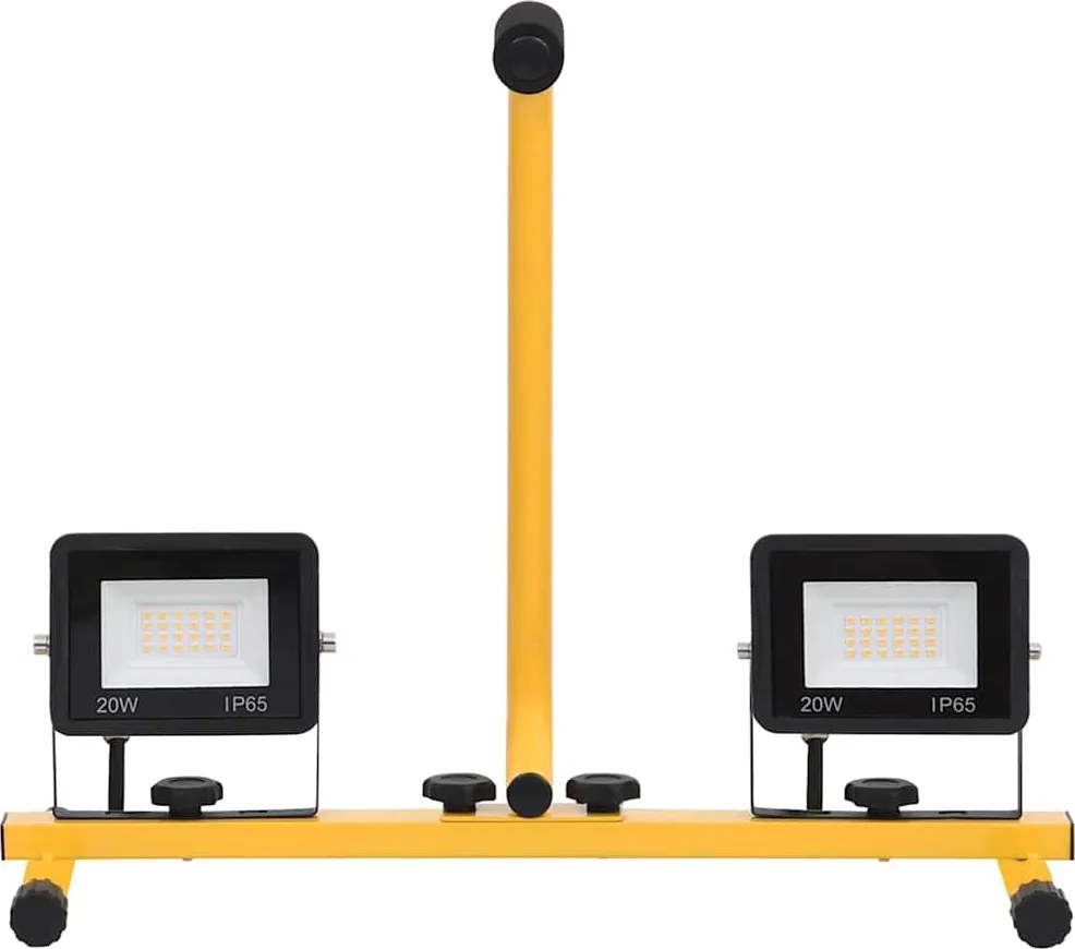LED reflektor s rukojetí 2 x 20 W studené bílé světlo 149649