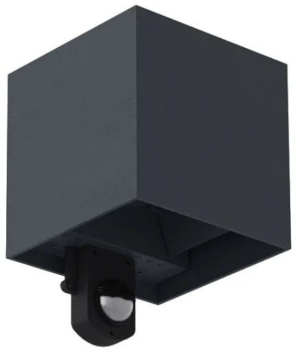 Brilagi - LED Venkovní nástěnné svítidlo se senzorem CUBE LED/6W/230V antracit