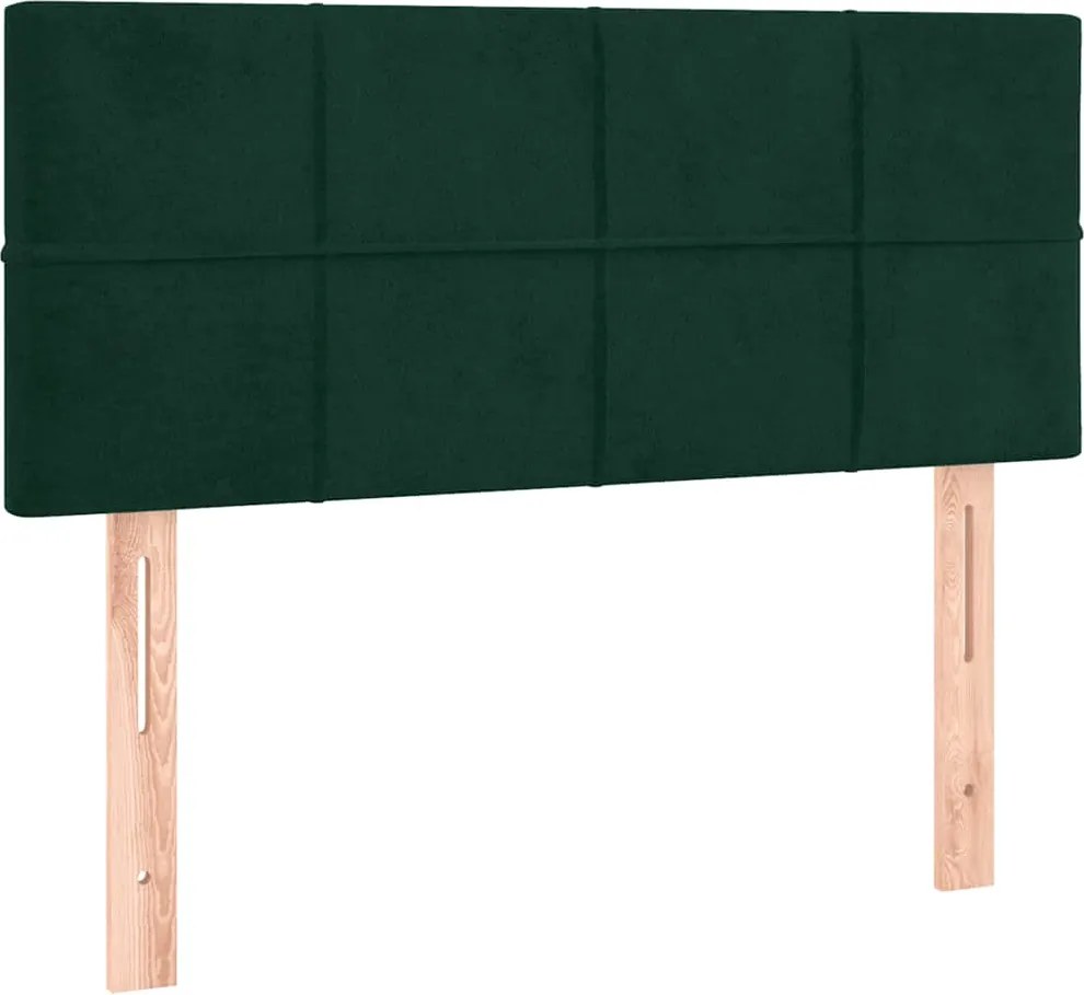 Box spring postel s matrací tmavě zelená 100x200 cm samet 3141290