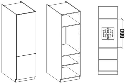 Stolarz Lempert Kuchyňská linka Toni 270 cm Barva: Bellato šedý beton/Bílá