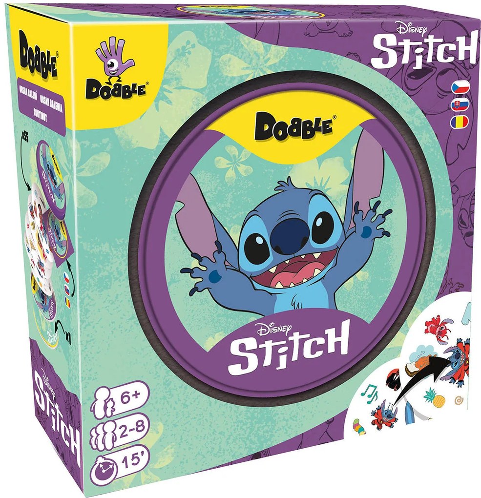 ASMODEE Hra postřehová Dobble Stitch v plechové krabičce *SPOLEČENSKÉ HRY* asdobsti07m