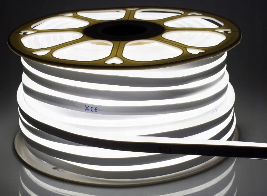 ECOLIGHT LED pásek NEON - 230V - 1m - 8W/m - IP68 - vodotěsný - neutrální bílá