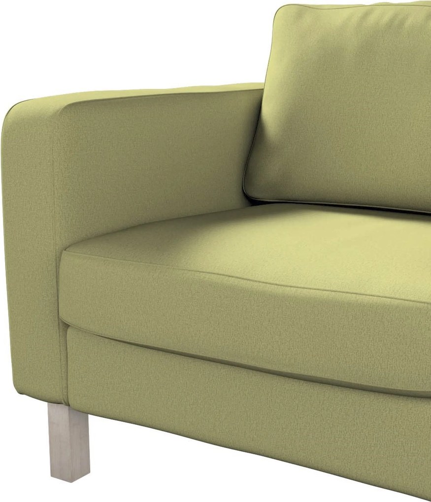 Potah na křeslo IKEA Karlstad, krátký barva zelená látka lesklé, sametová
