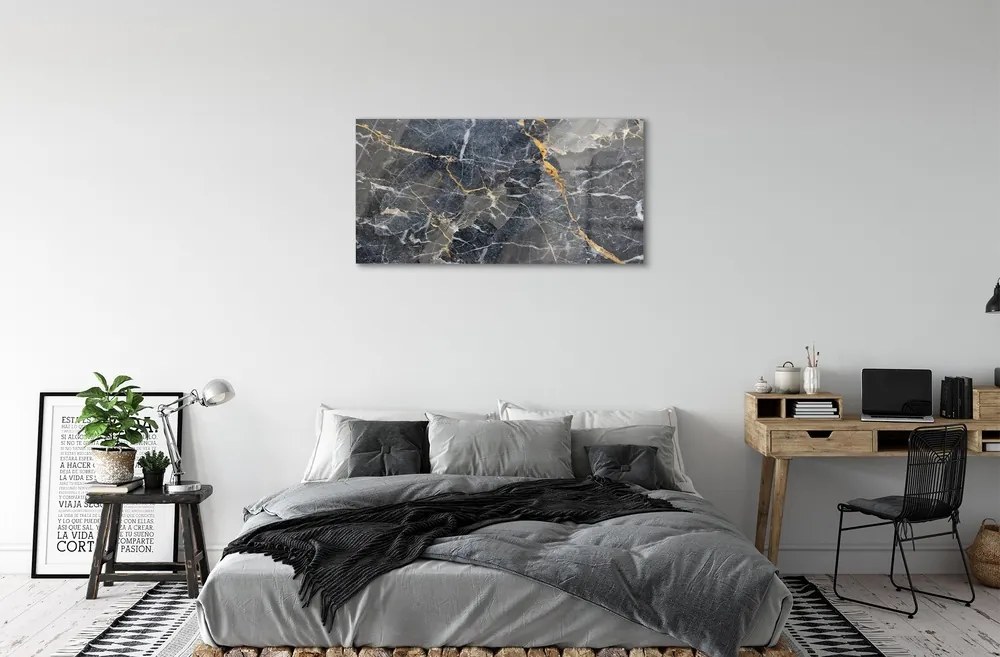 Obraz na skle Marble kamenná zeď 100x50 cm