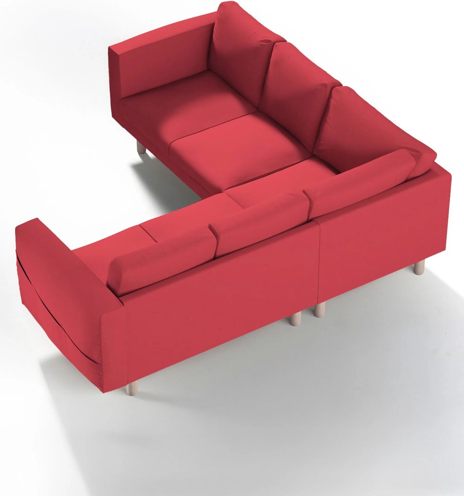 Potah na pohovku IKEA Norsborg rohová 4-místná barva červená látka pletený vzor