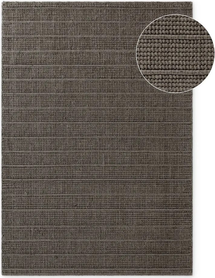 Tmavě šedý/tmavě hnědý ručně tkaný vlněný koberec 80x150 cm Camden Parker – Ted Baker