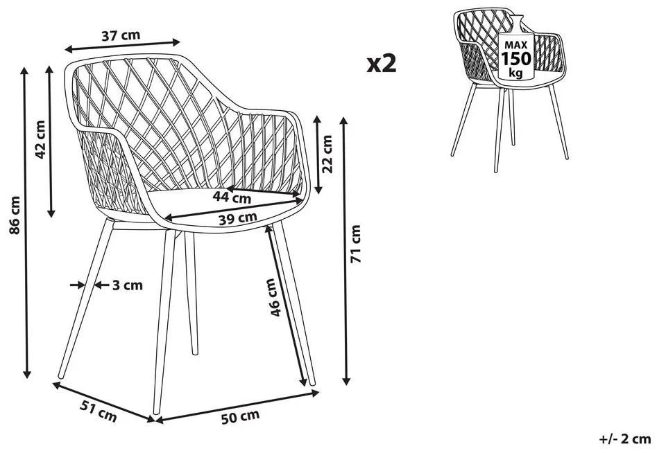 Set 2 ks. jídelních židlí NASSUA (černá). 1022890