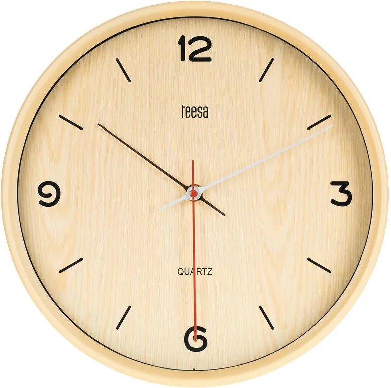 Nástěnné hodiny TEESA TSA0048 30cm, imitace světlé dřevo