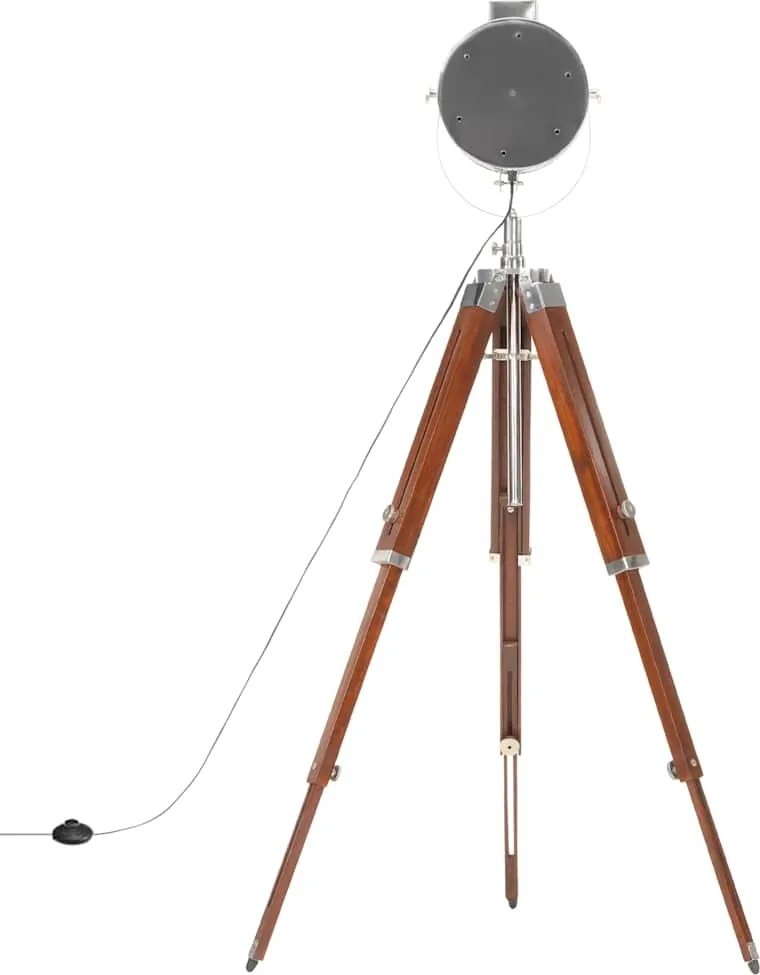Stojací lampa na stativu masivní mangovníkové dřevo 165 cm 286113