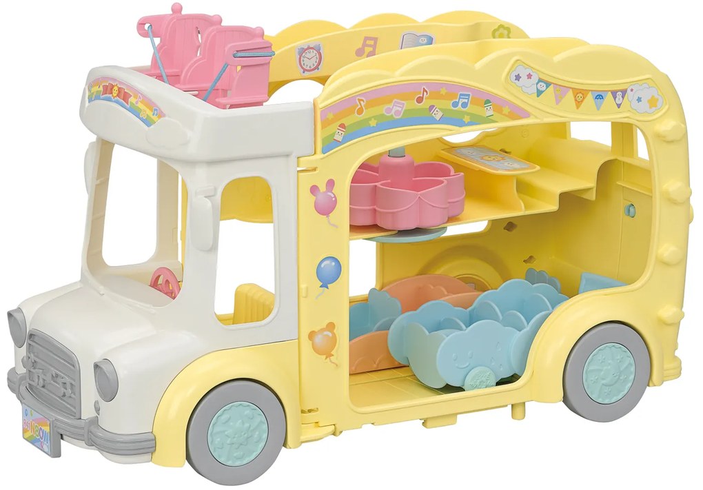 Sylvanian families 5744 duhový školkový autobus