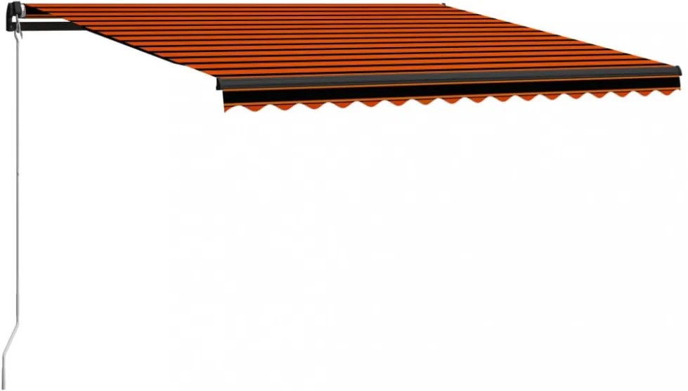 Ručně zatahovací markýza 450x300 cm Dekorhome Oranžová