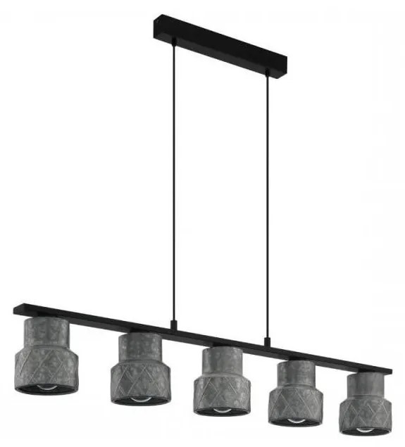 Eglo 39855 - Lustr na lanku HILCOTT 5xE27/40W/230V 39855