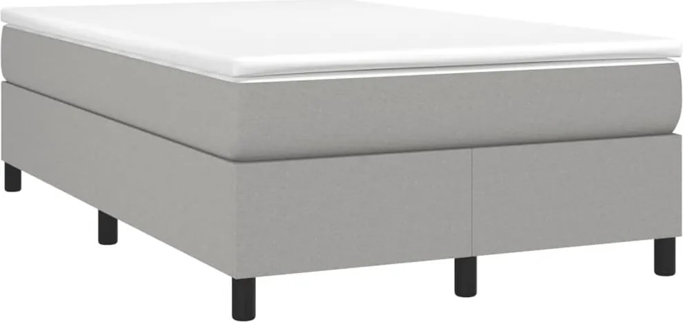 Box spring postel s matrací světle šedá 120x190 cm textil 3269683