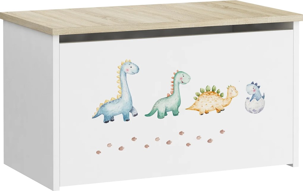 ADRK Furniture Truhla na hračky DARIA TB-Dar-W+S-DINO-n-O057