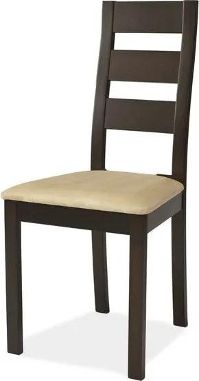Casarredo Jídelní čalouněná židle CB-44 wenge/béžová