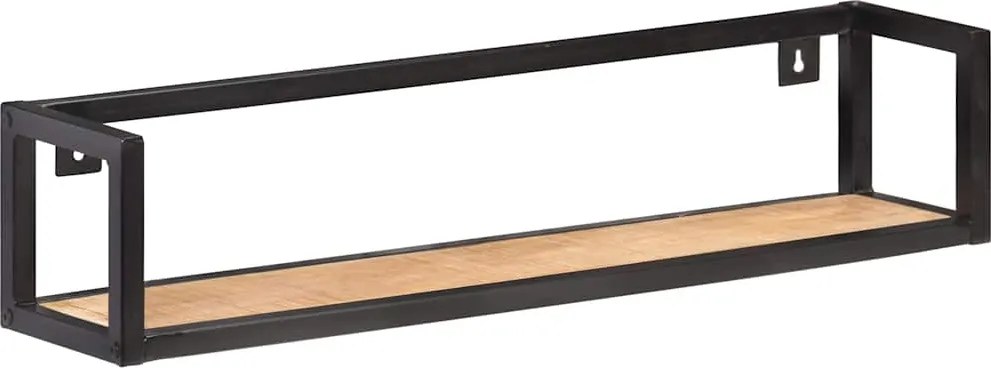 Nástěnné police 2 ks 80 cm hrubé mangovníkové dřevo 320670