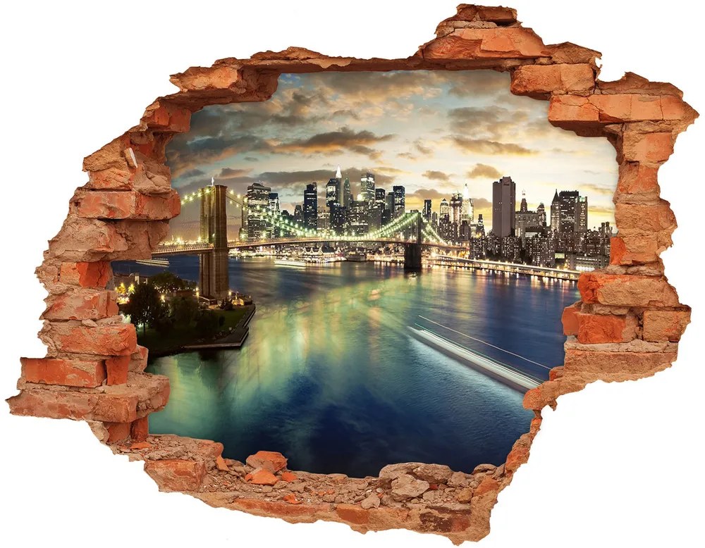 Wallmuralia Fototapeta díra na zeď 3D Manhattan New York 90x70 cm