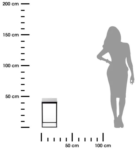 Stojan na květiny BASICLOFT 40x24 černá