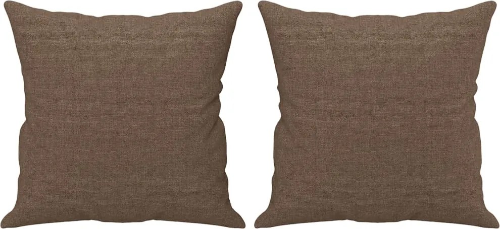 2dílná sedací souprava s polštáři hnědá textil 3202137