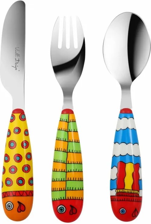 3dílná sada dětských příborů Vialli Design Pop
