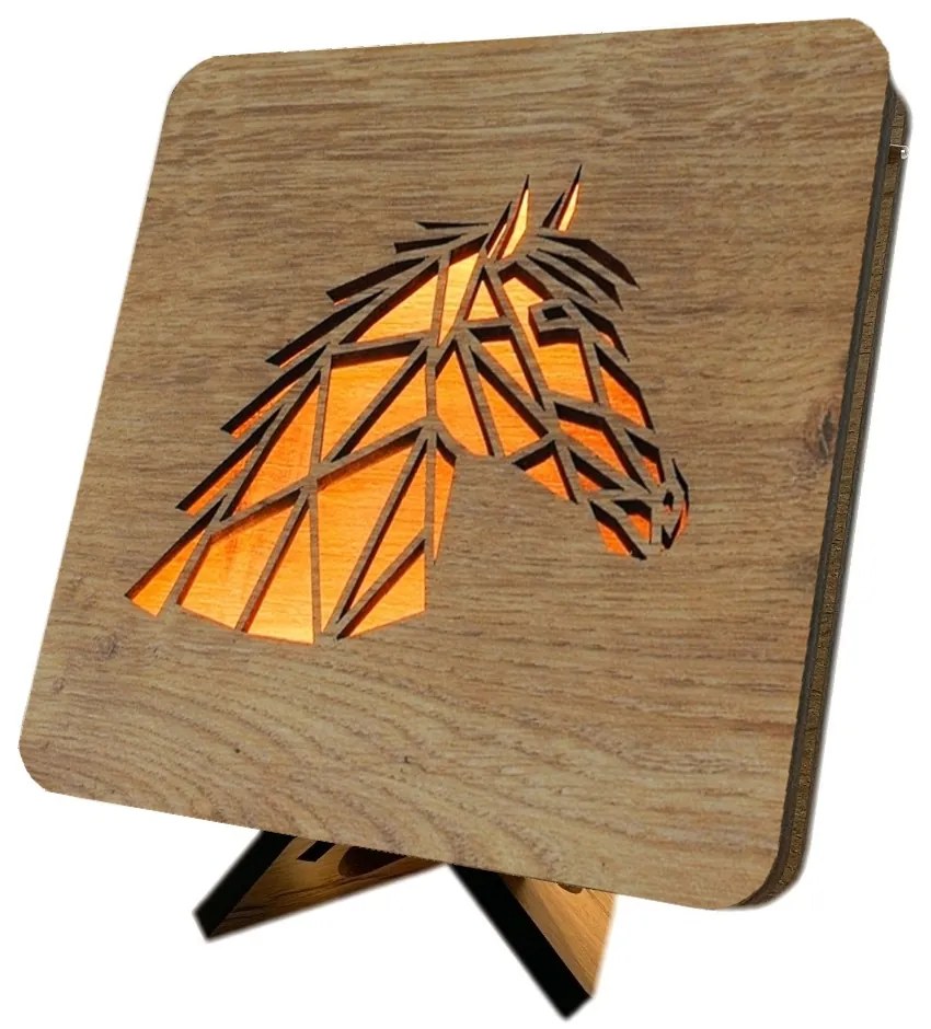 Li-Go "Hlava koně" lampa 19x19cm provedení povrchu: černá s patinou