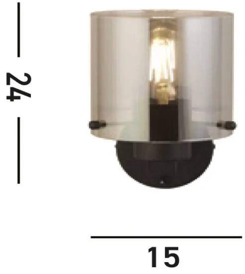 Searchlight 88912-1MO Nástěnné svítidlo SWEDEN jantarové sklo
