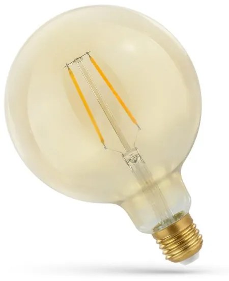 Retro LED žárovka E27 5W 470lm G125 extra teplá, filament, ekvivalent 40W