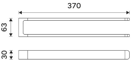 Nimco Držák na ručníky, 37 cm MAYA černá - MAC 29098-90