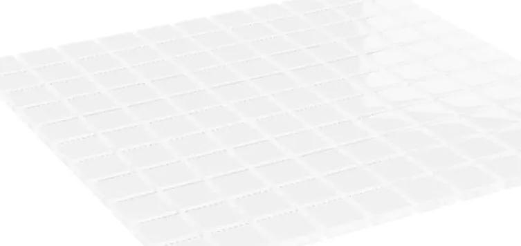 vidaXL Mozaikové dlaždice 11 ks lesklé 30 x 30 cm sklo [327313] Barva: Bílá