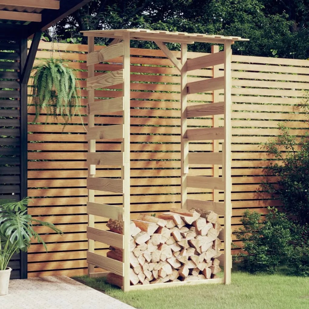 Pergola se střechou 100 x 90 x 200 cm impregnované borové dřevo 318380